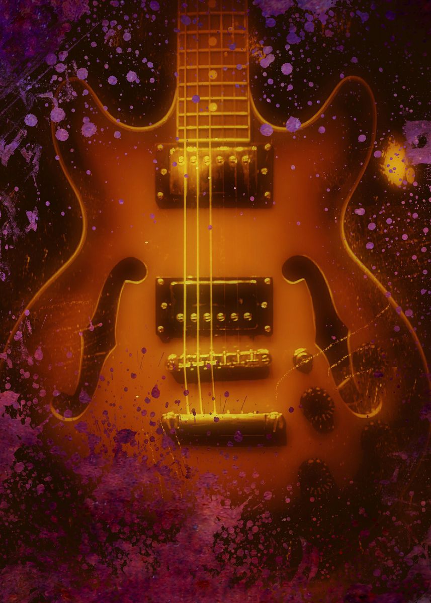 'Rusted Guitar' Poster, picture, metal print, paint by Adriano Forti ...
