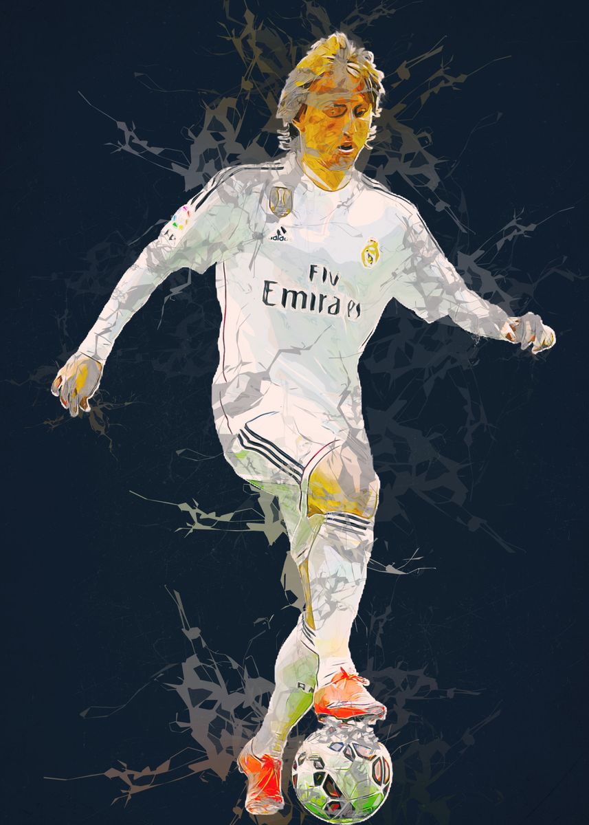 'Luka Modric' Poster, picture, metal print, paint by Anderson Felix ...