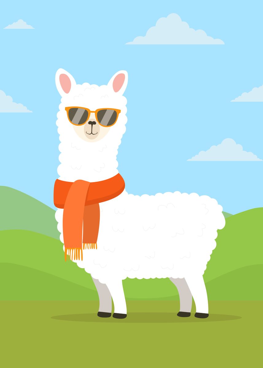 'Funny alpaca' Poster by Queensy Collin | Displate