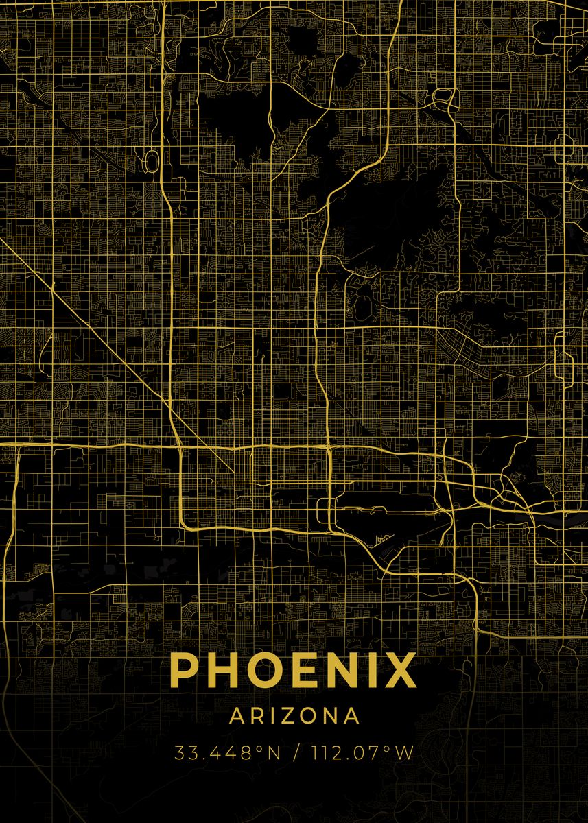 'Phoenix Arizona' Poster, picture, metal print, paint by Conceptual ...