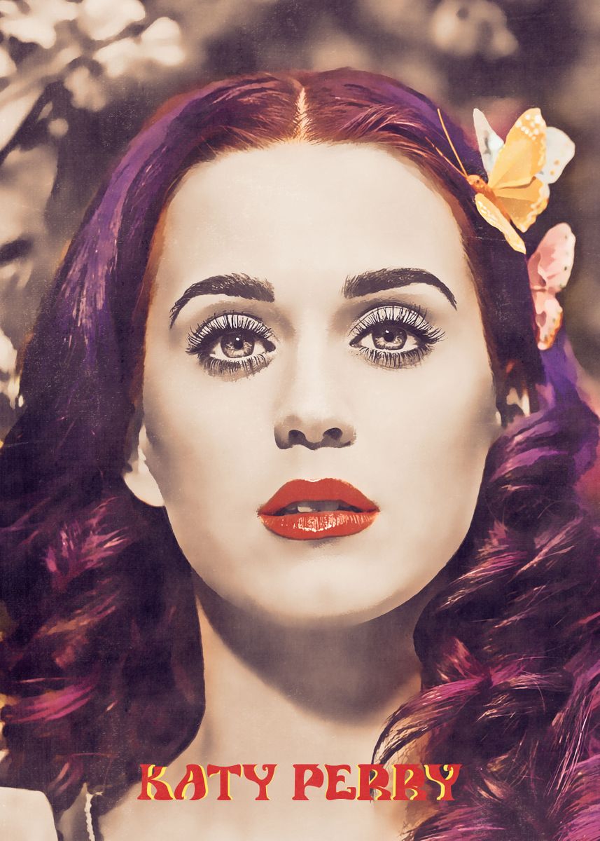 'Katy Perry' Poster, picture, metal print, paint by Anxhela Sufa | Displate