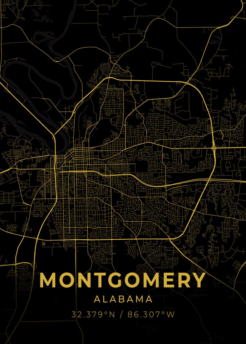 'Montgomery Alabama' Poster, picture, metal print, paint by Conceptual ...