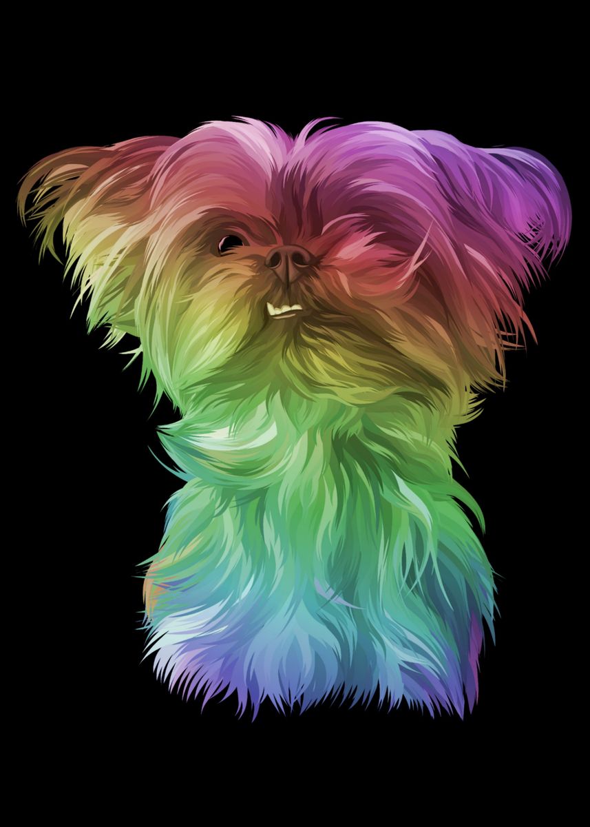'The Rainbow Dog Vector' Poster, picture, metal print, paint by Ega ...