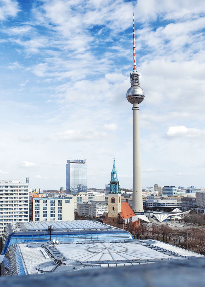 'Berlin Tower view' Poster by Artiom Ponkratenko | Displate