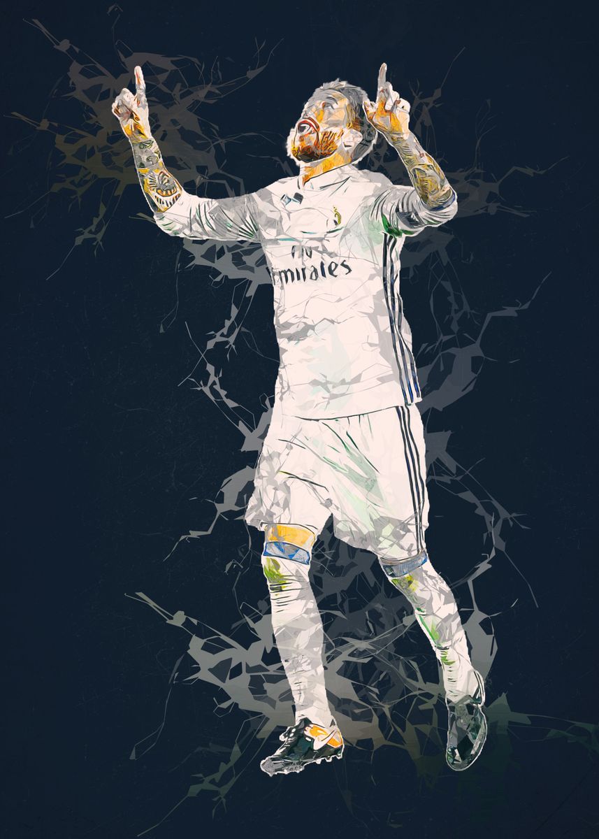 'Sergio Ramos' Poster, picture, metal print, paint by Hipolito Wendorf ...