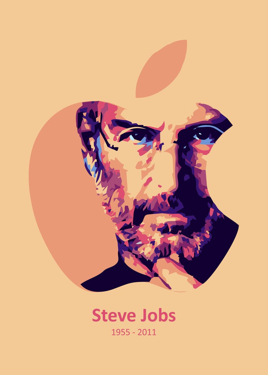 'Steve Jobs' Poster, picture, metal print, paint by Ahmad Hanafi | Displate