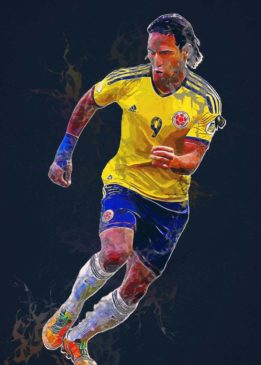 'Radamel Falcao' Poster, picture, metal print, paint by Hipolito ...