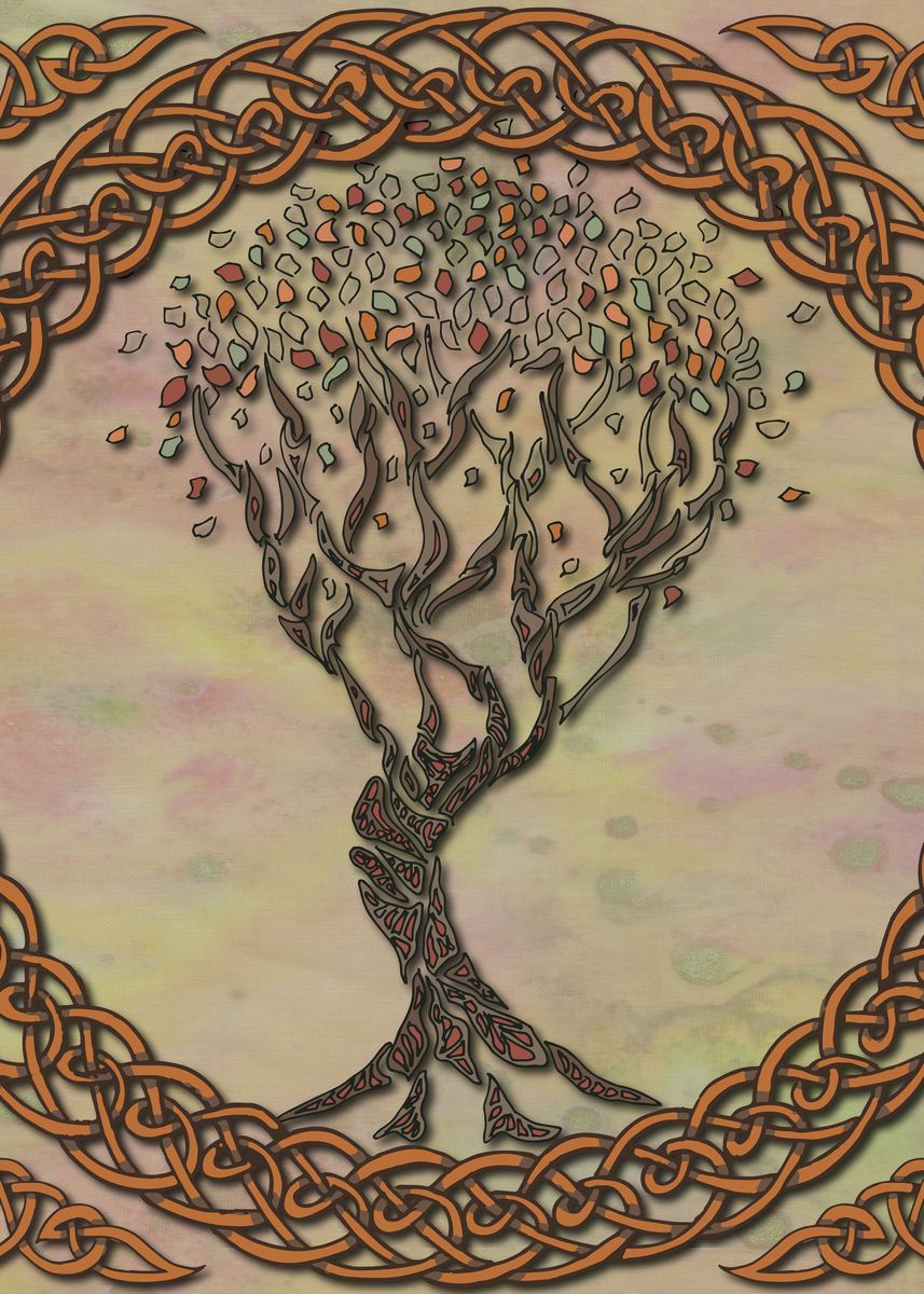 'Celtic Tree of Life II' Poster, picture, metal print, paint by Lotti ...
