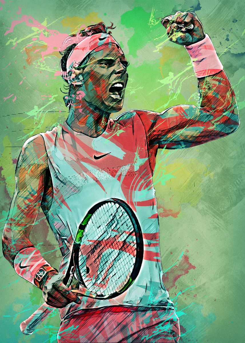 'RAFAEL NADAL' Poster, picture, metal print, paint by MoveUp | Displate