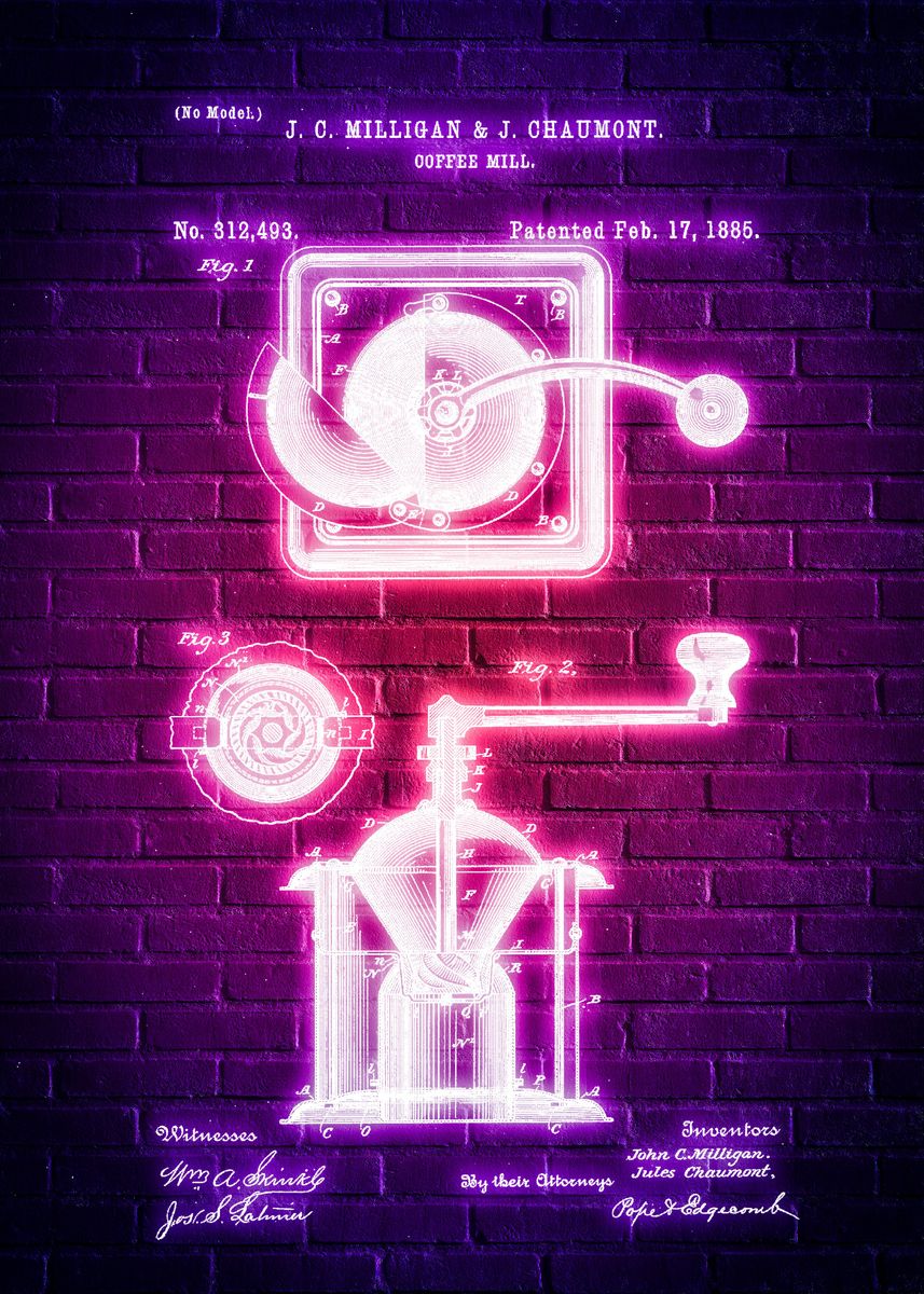 'Coffee Grinder' Poster, picture, metal print, paint by AK47 Creative ...