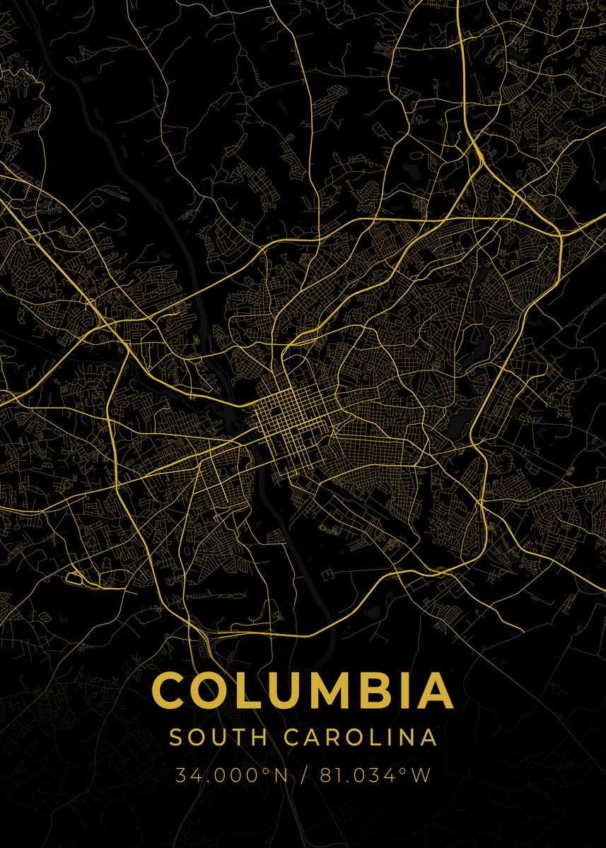 'Columbia North Carolina' Poster by Conceptual Photography | Displate