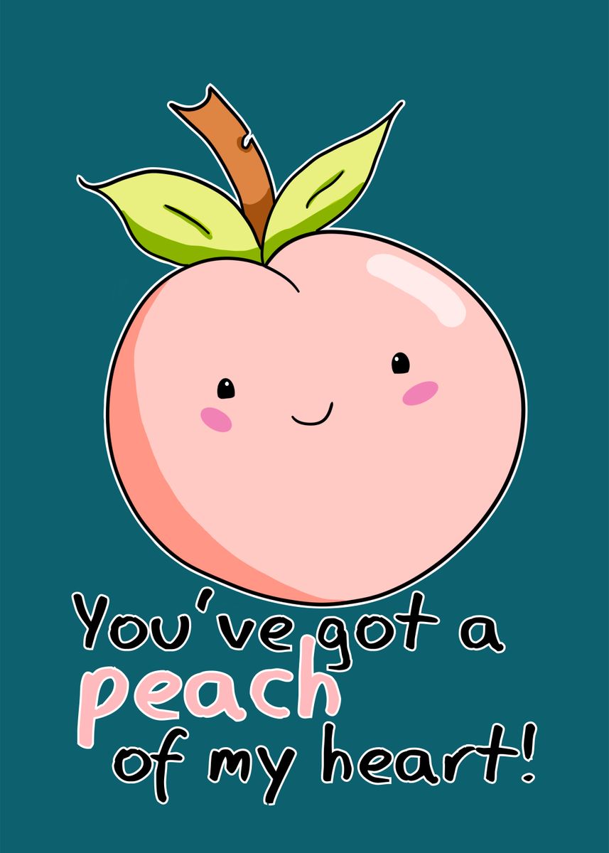 'kawaii peach meme' Poster by Guntah | Displate