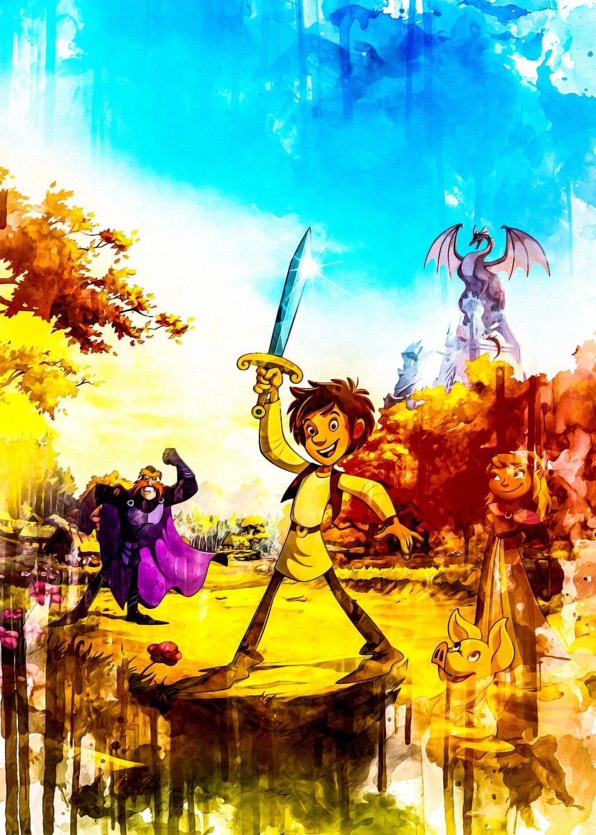 'Trenk The Little Knight' Poster, picture, metal print, paint by Kaye ...