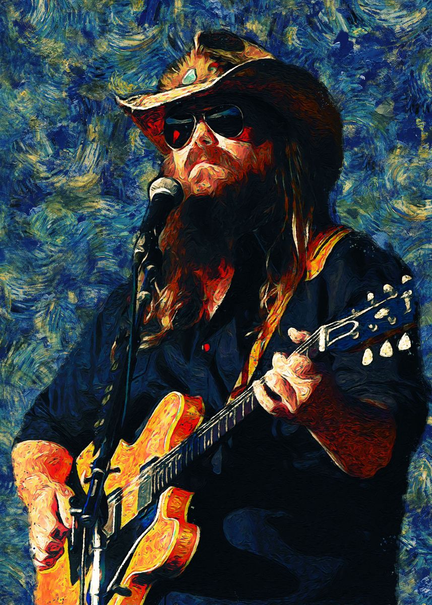 'Chris Stapleton' Poster, picture, metal print, paint by TI KI | Displate
