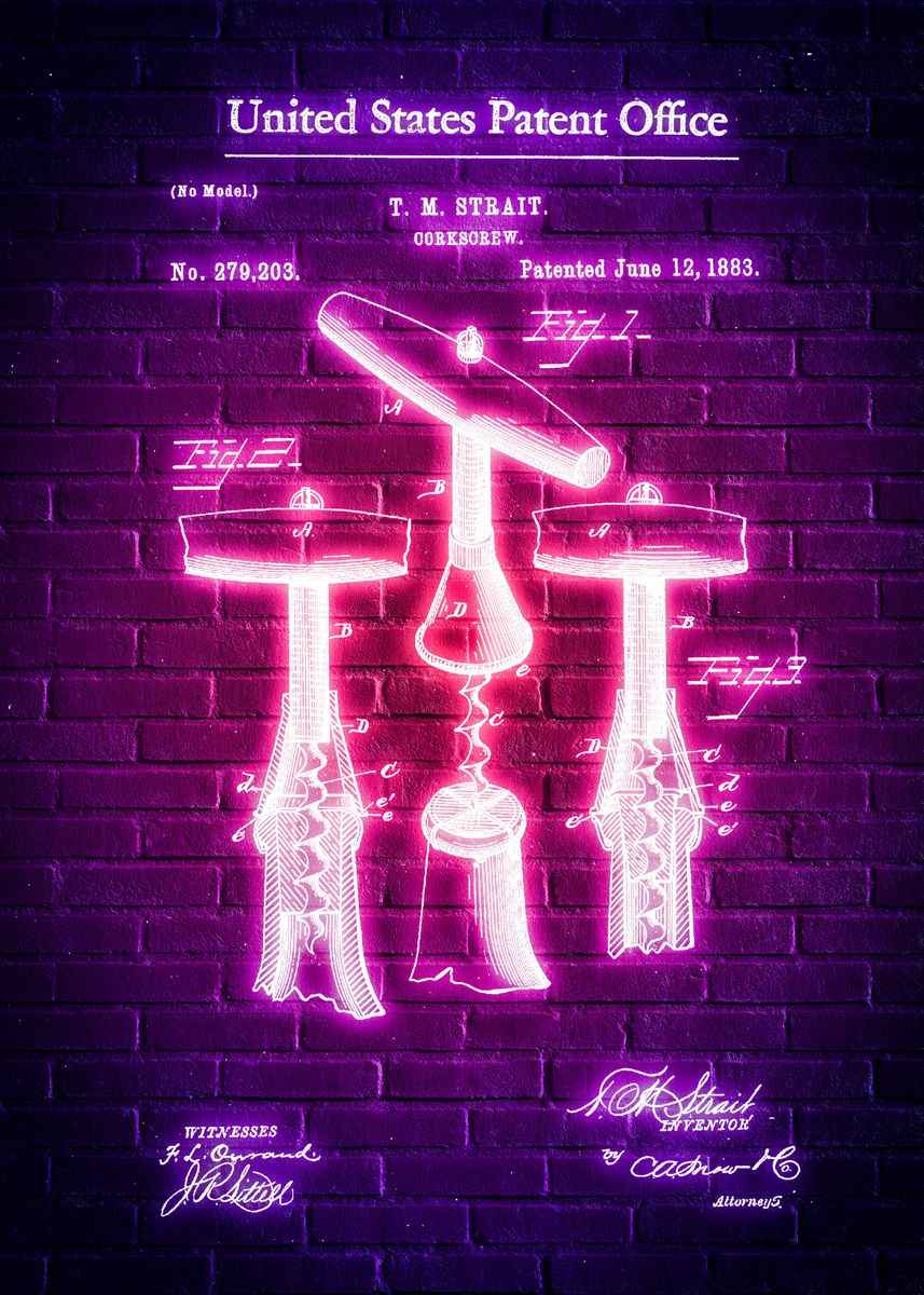 'Corkscrew' Poster, picture, metal print, paint by AK47 Creative | Displate