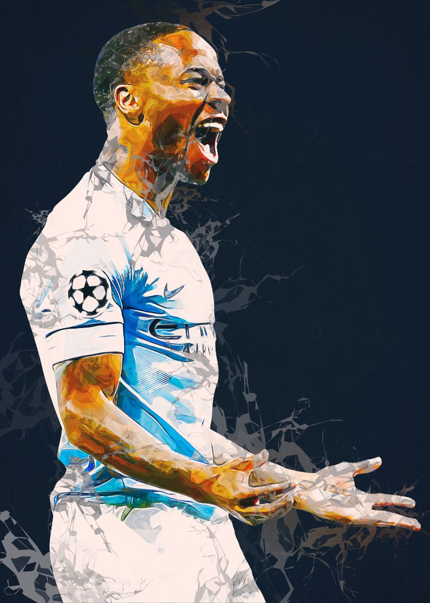 'Raheem Sterling' Poster, picture, metal print, paint by Hipolito ...