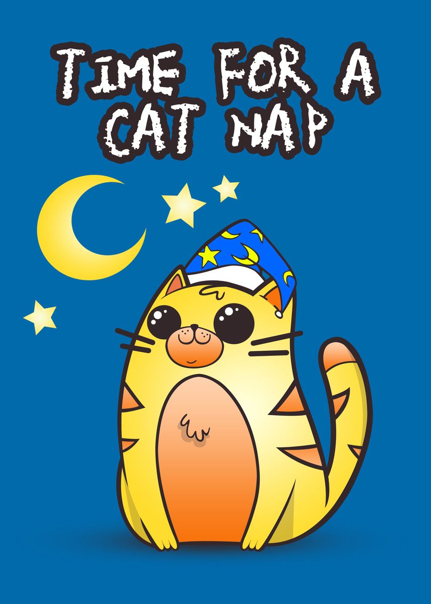 'Time for a Cat Nap' Poster, picture, metal print, paint by Rikudou ...