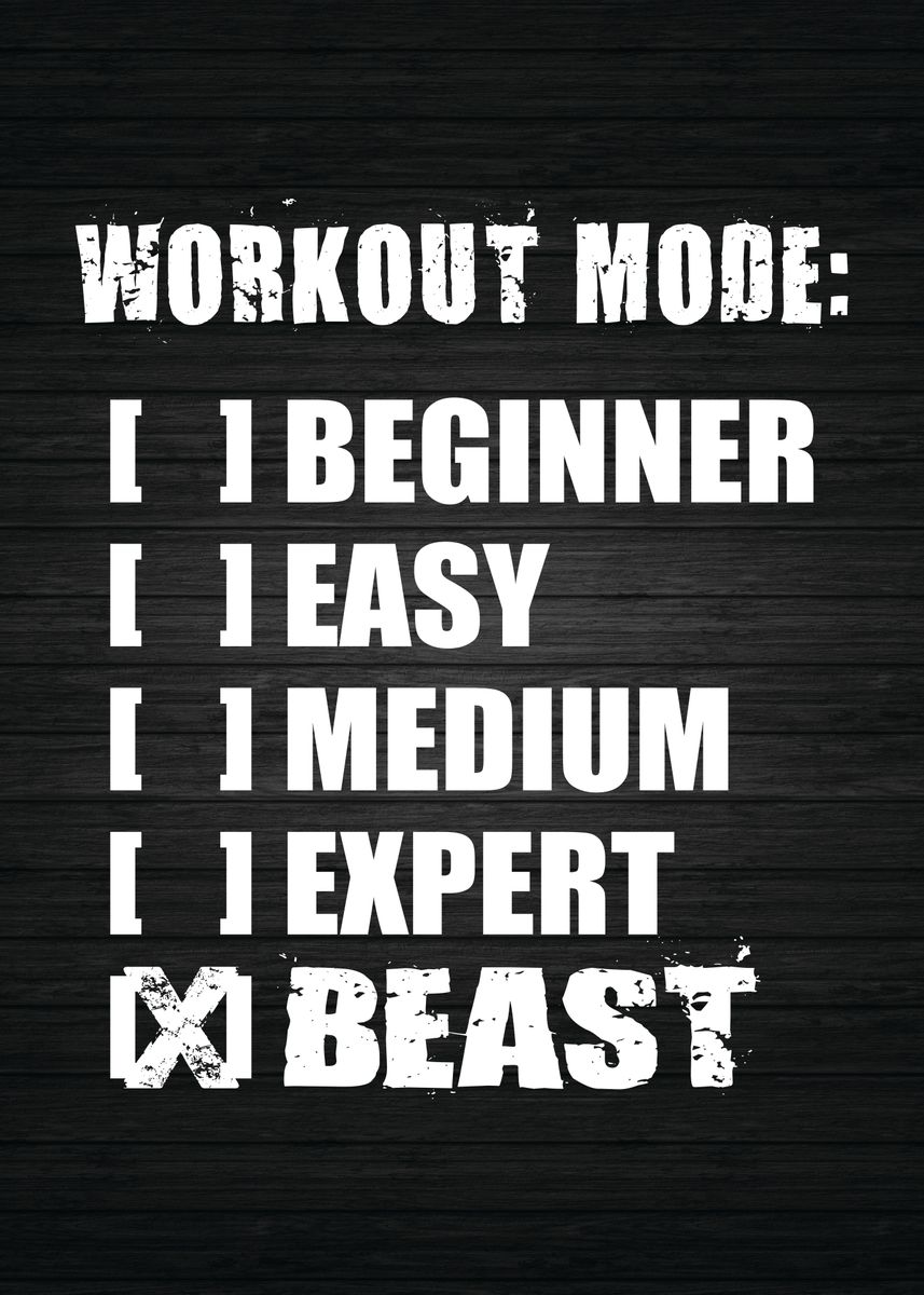 'Workout Mode Beast' Poster by CHAN | Displate