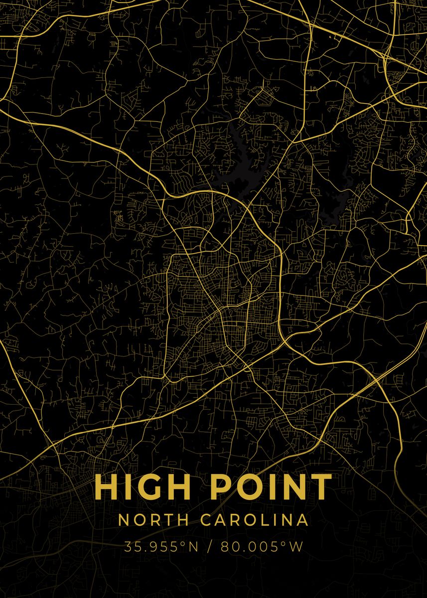 'High Point North Carolina' Poster by Conceptual Photography | Displate