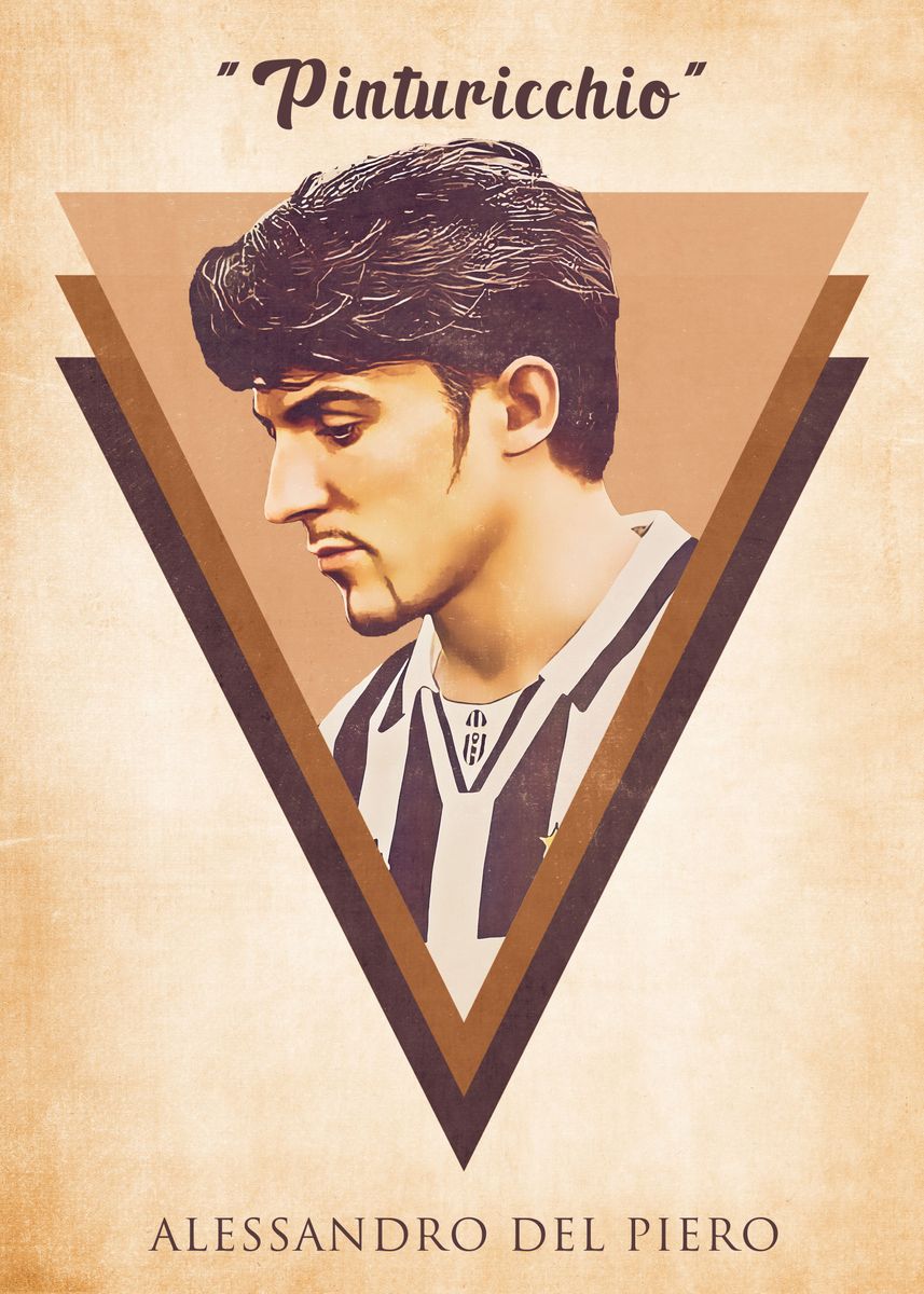'Alessandro Del Piero' Poster, picture, metal print, paint by MIKHA ART ...
