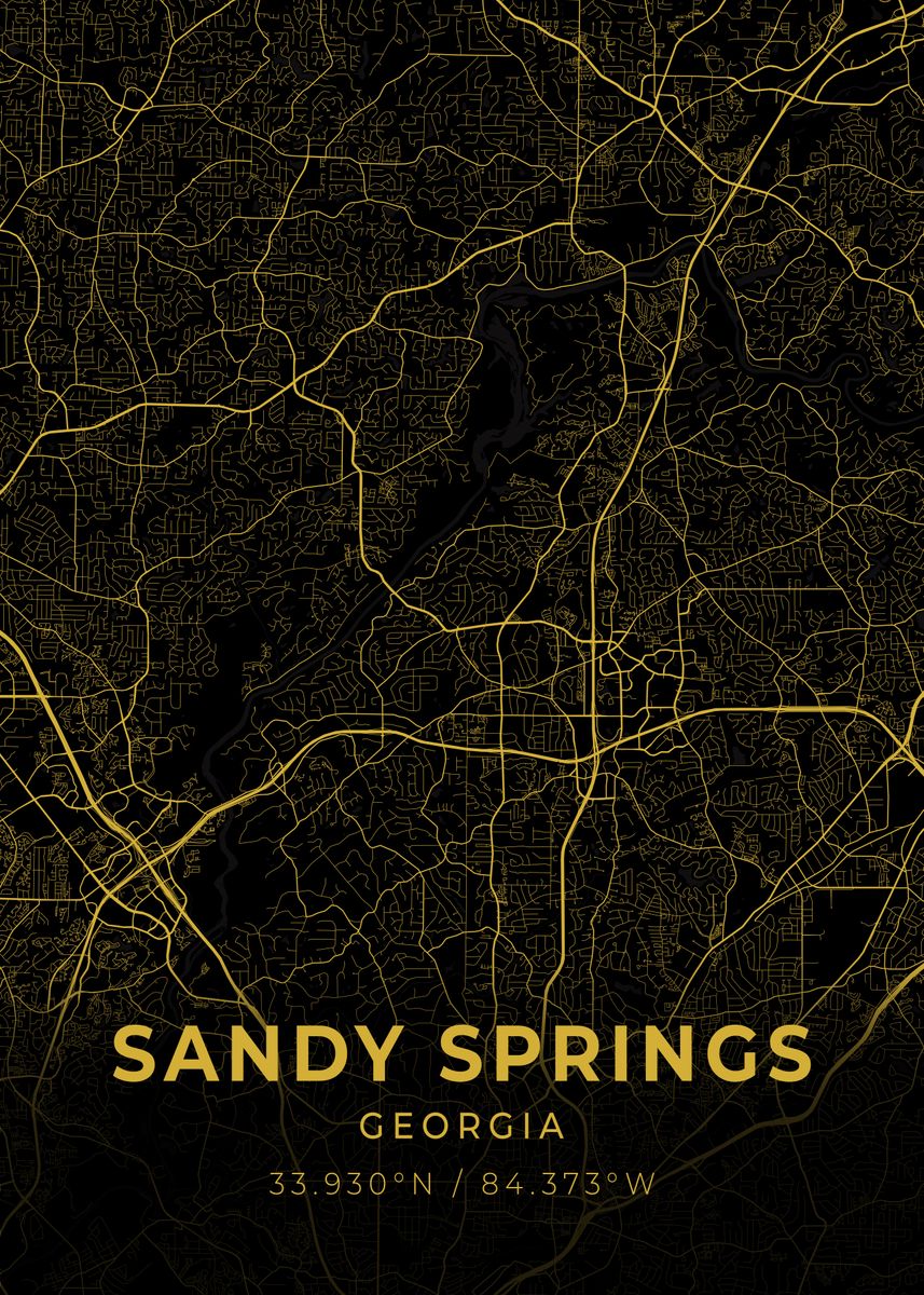 'Sandy Springs Georgia' Poster, picture, metal print, paint by ...