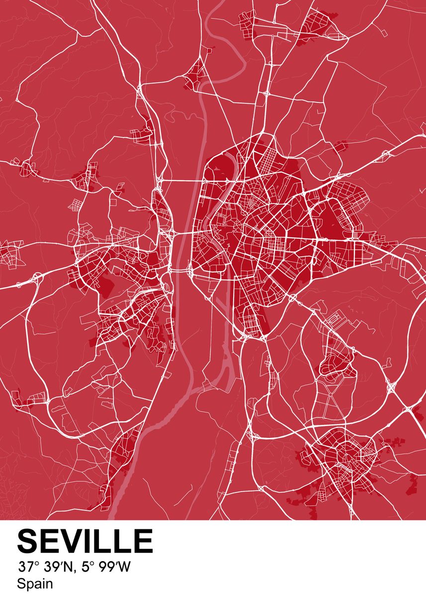 'seville color map' Poster by Project X | Displate