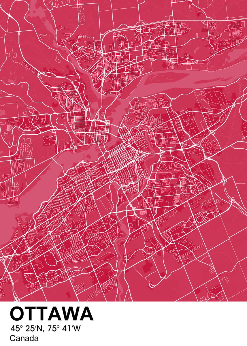 'ottawa color map' Poster by Project X | Displate