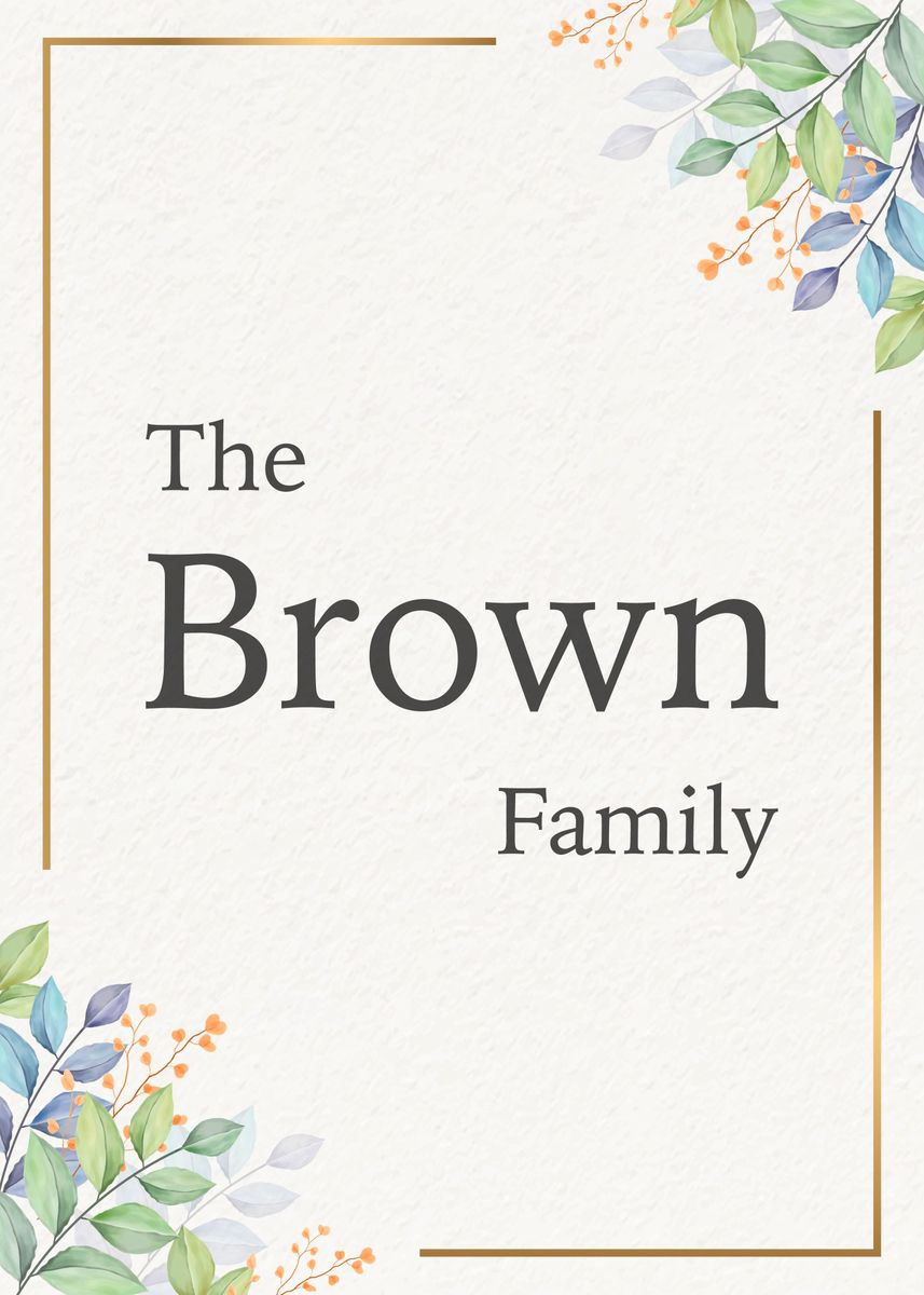 'The Brown Family' Poster, picture, metal print, paint by Go Fonix ...
