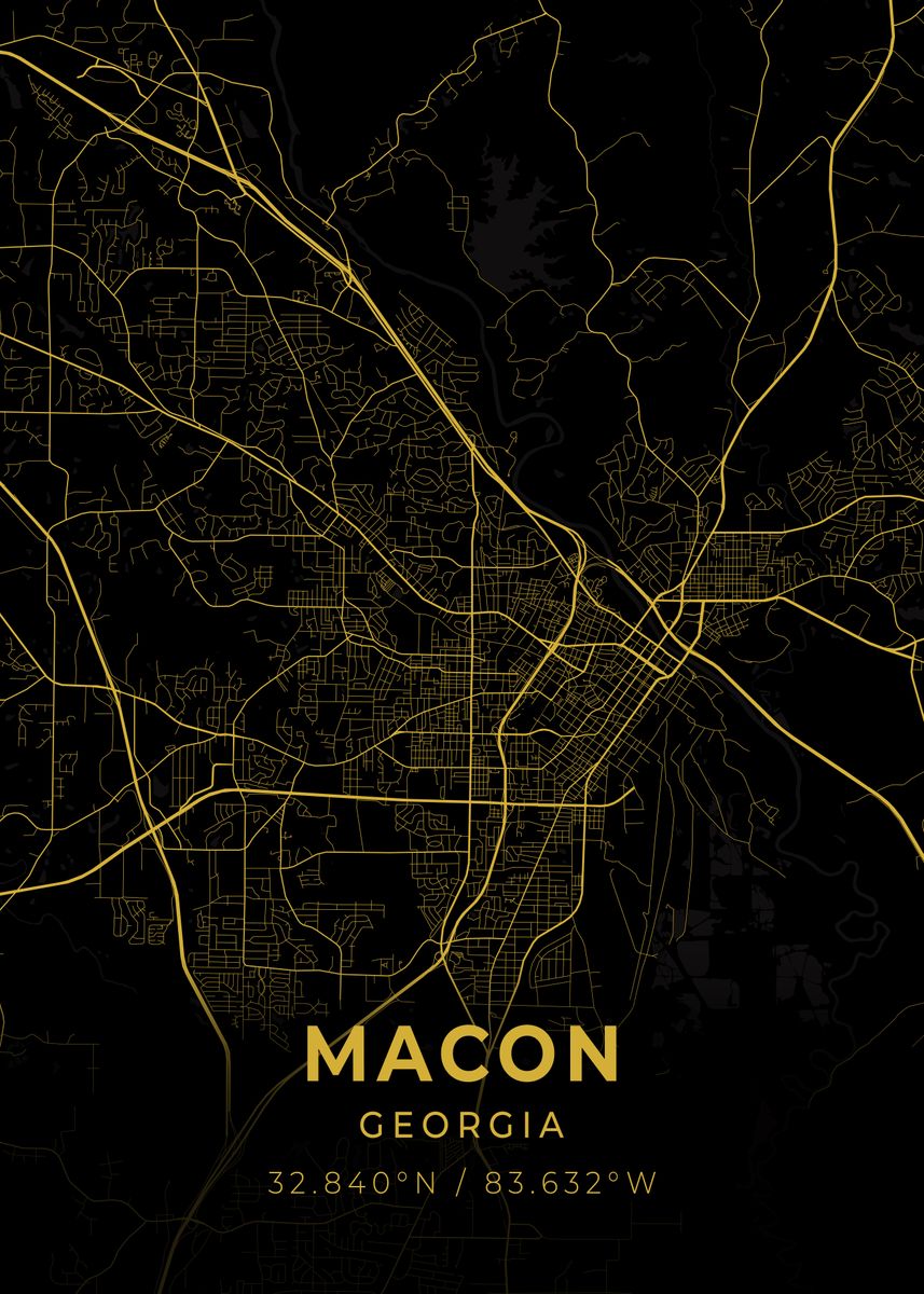 'Macon Georgia' Poster, picture, metal print, paint by Conceptual ...