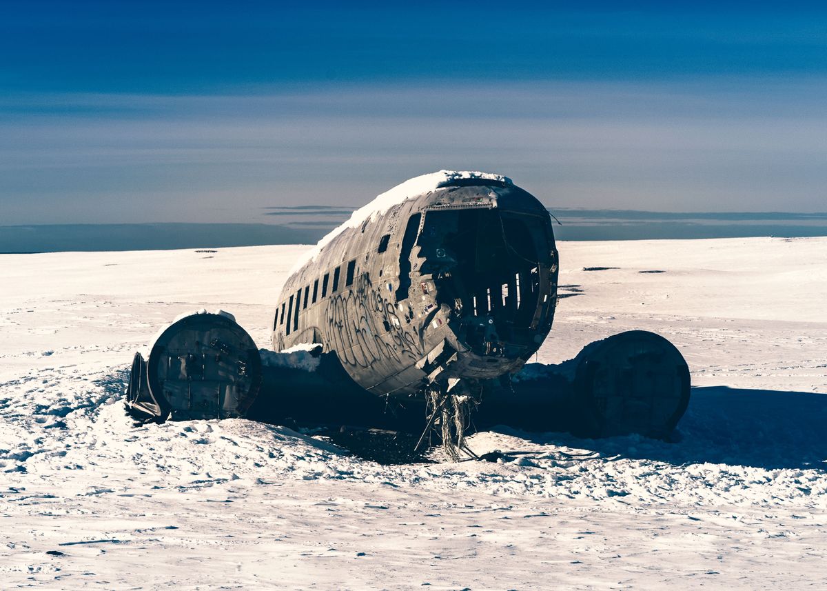 'Vintage plane crash ' Poster by Jonathan Greve | Displate