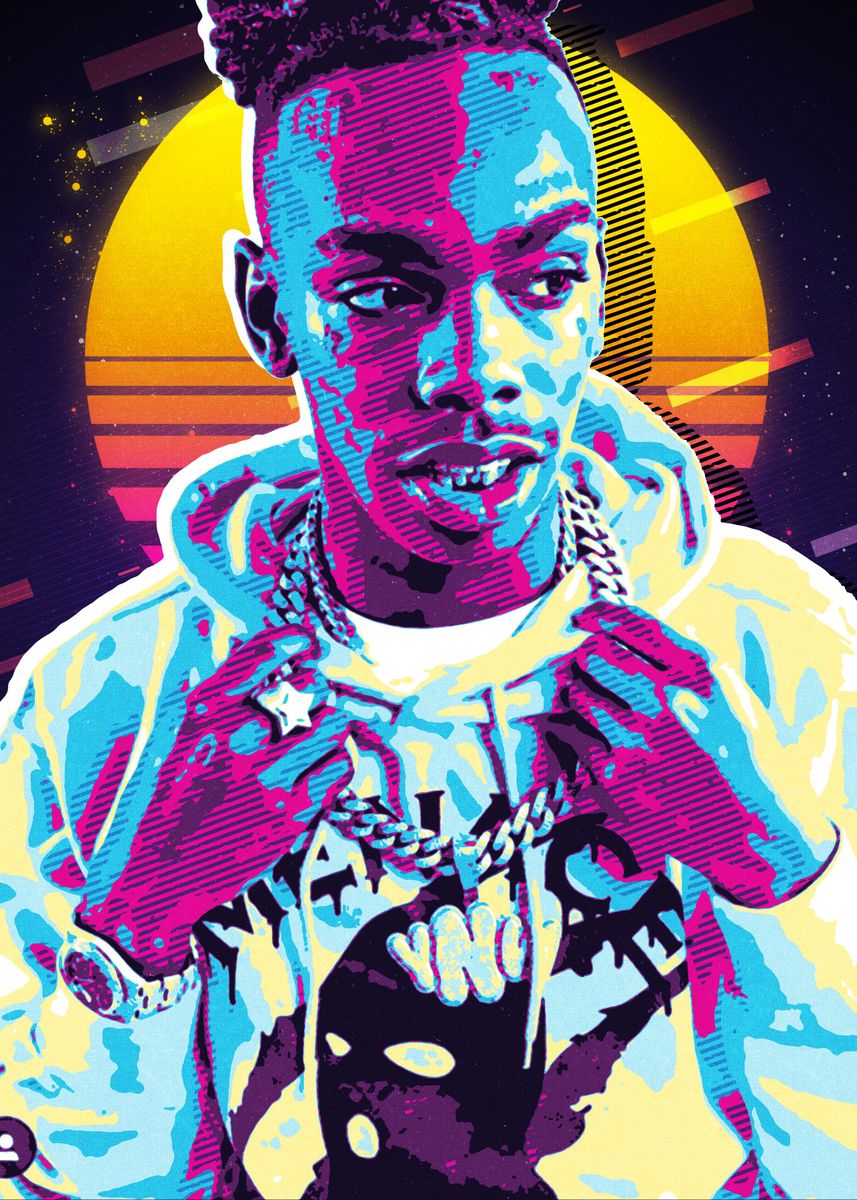 'YNW Melly' Poster, picture, metal print, paint by MIKHA ART | Displate