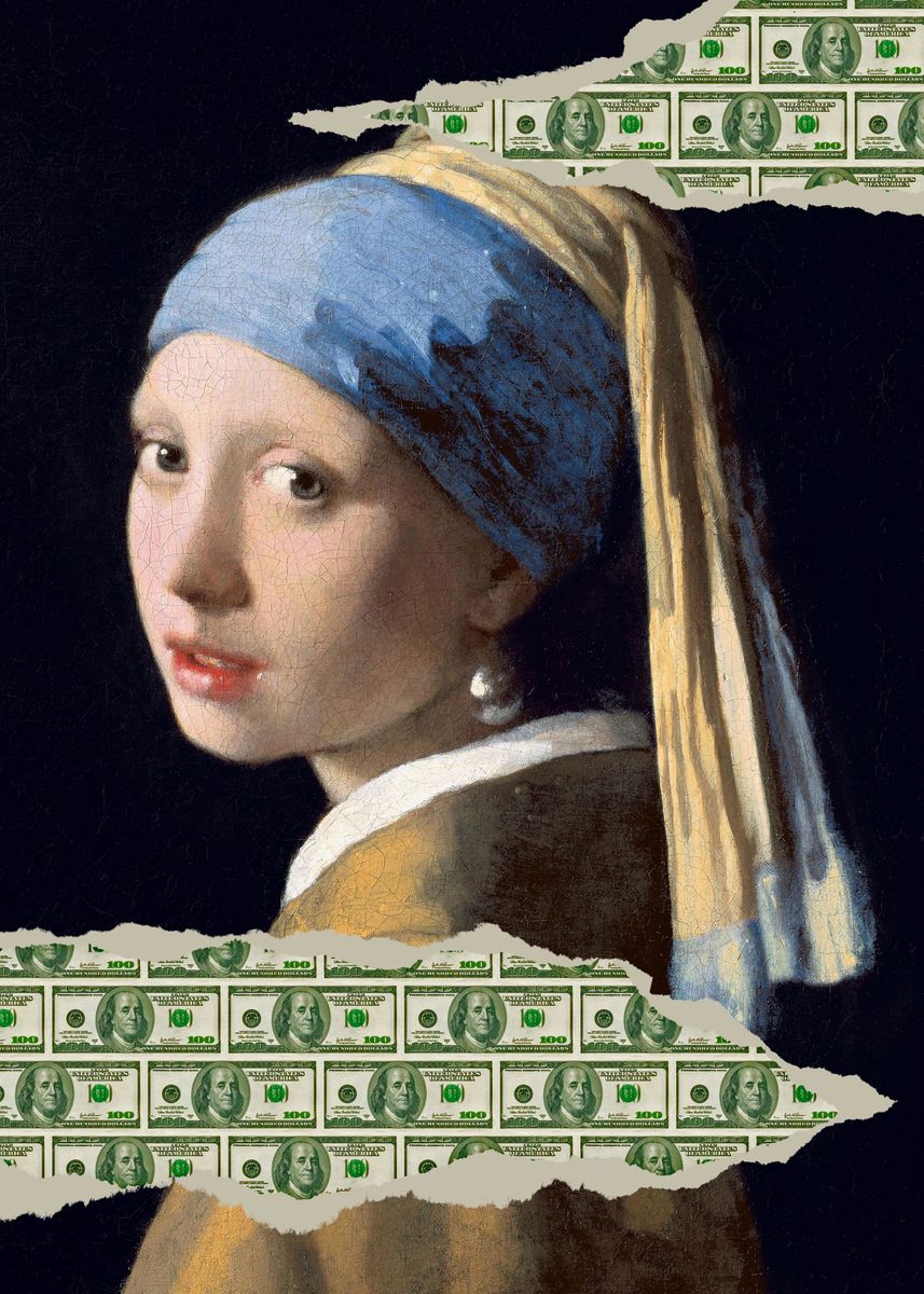 'Girl with Money' Poster, picture, metal print, paint by John Regger ...