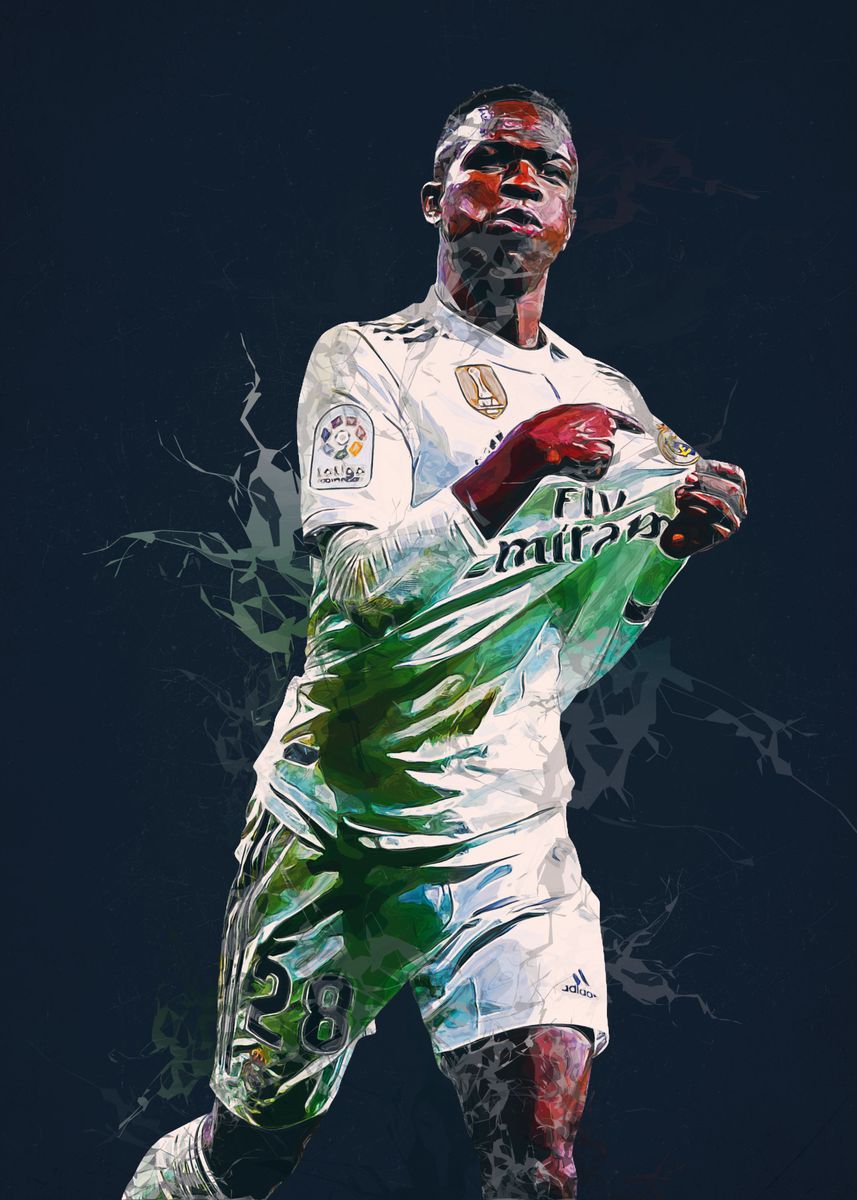 'Vinicius Junior' Poster, picture, metal print, paint by Hipolito ...