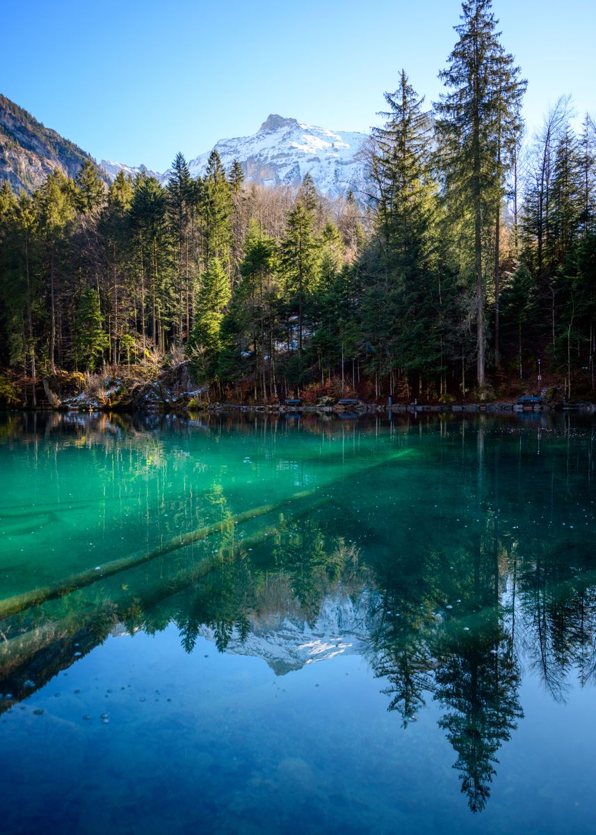 'Lake Blausee' Poster by Svetlana Sewell | Displate
