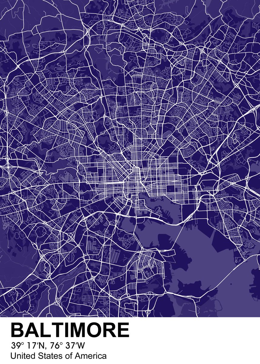 'baltimore color map' Poster by Project X | Displate