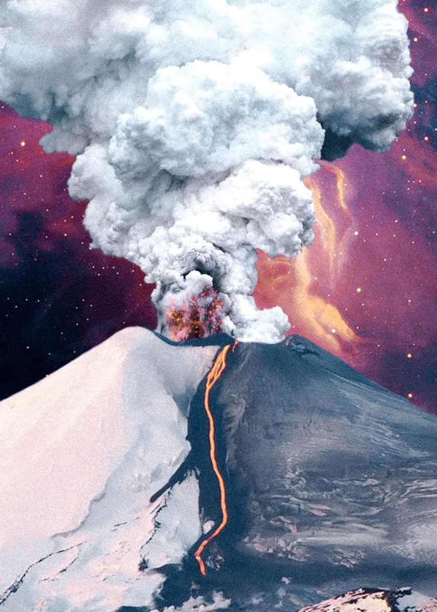'Volcano Clouds' Poster by Ana Rodrigues | Displate