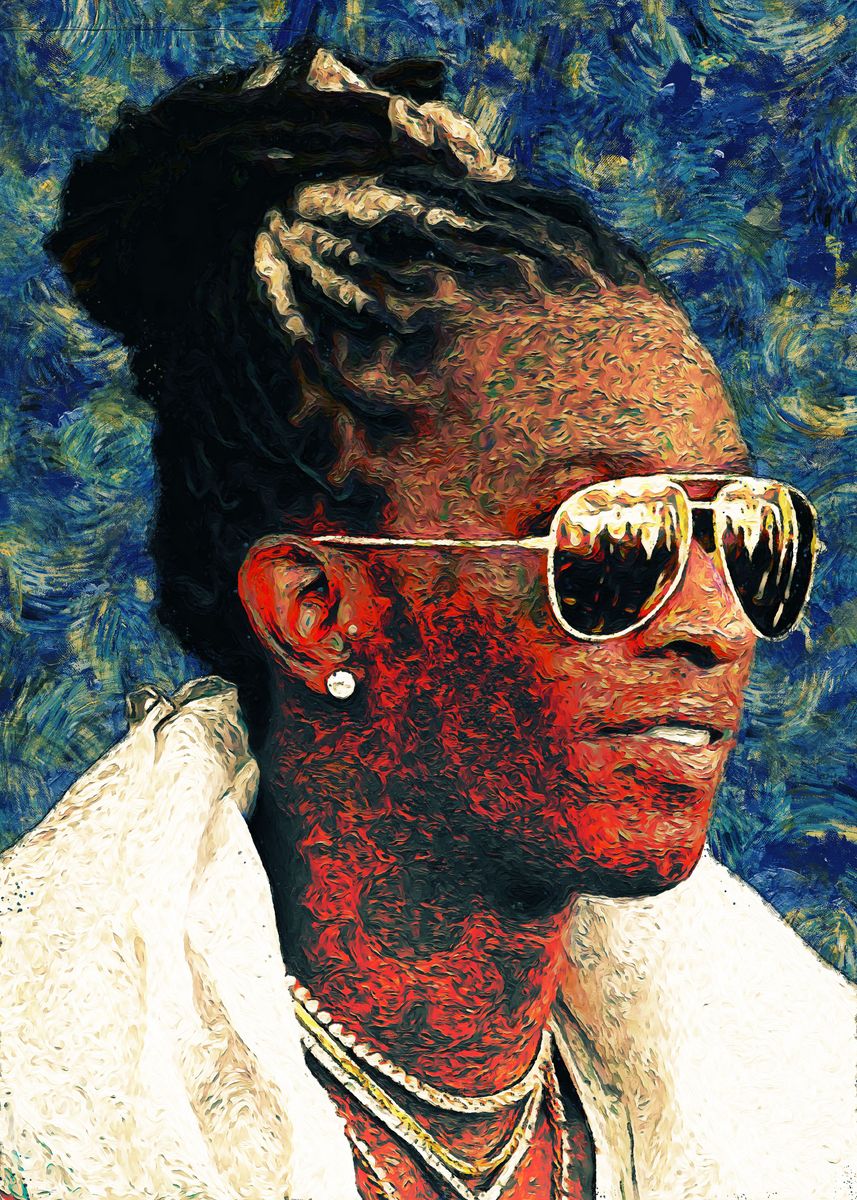 'Young Thug' Poster, picture, metal print, paint by SA KE | Displate