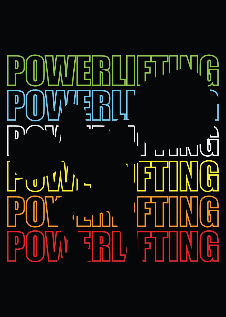 'Retro Powerlifting' Poster, picture, metal print, paint by CHAN | Displate