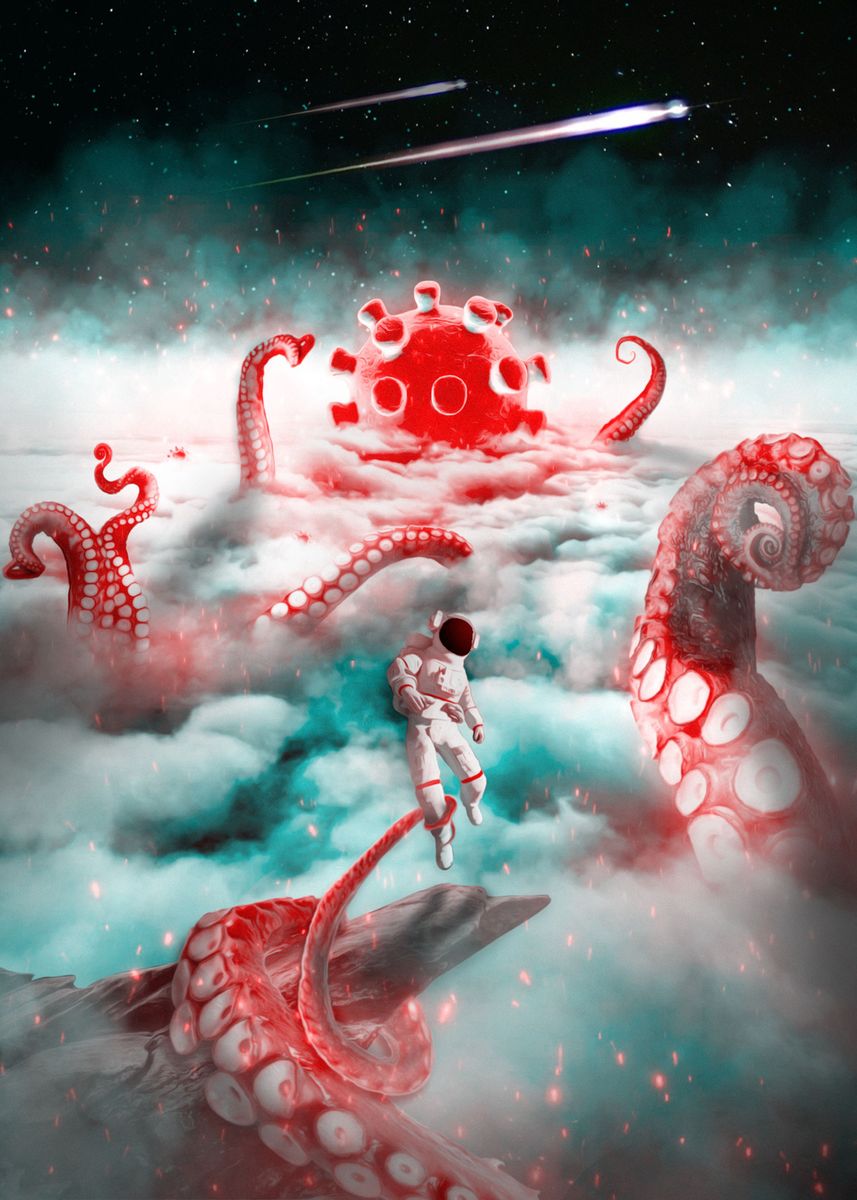 'Covid Danger ' Poster, picture, metal print, paint by Subliminal ...