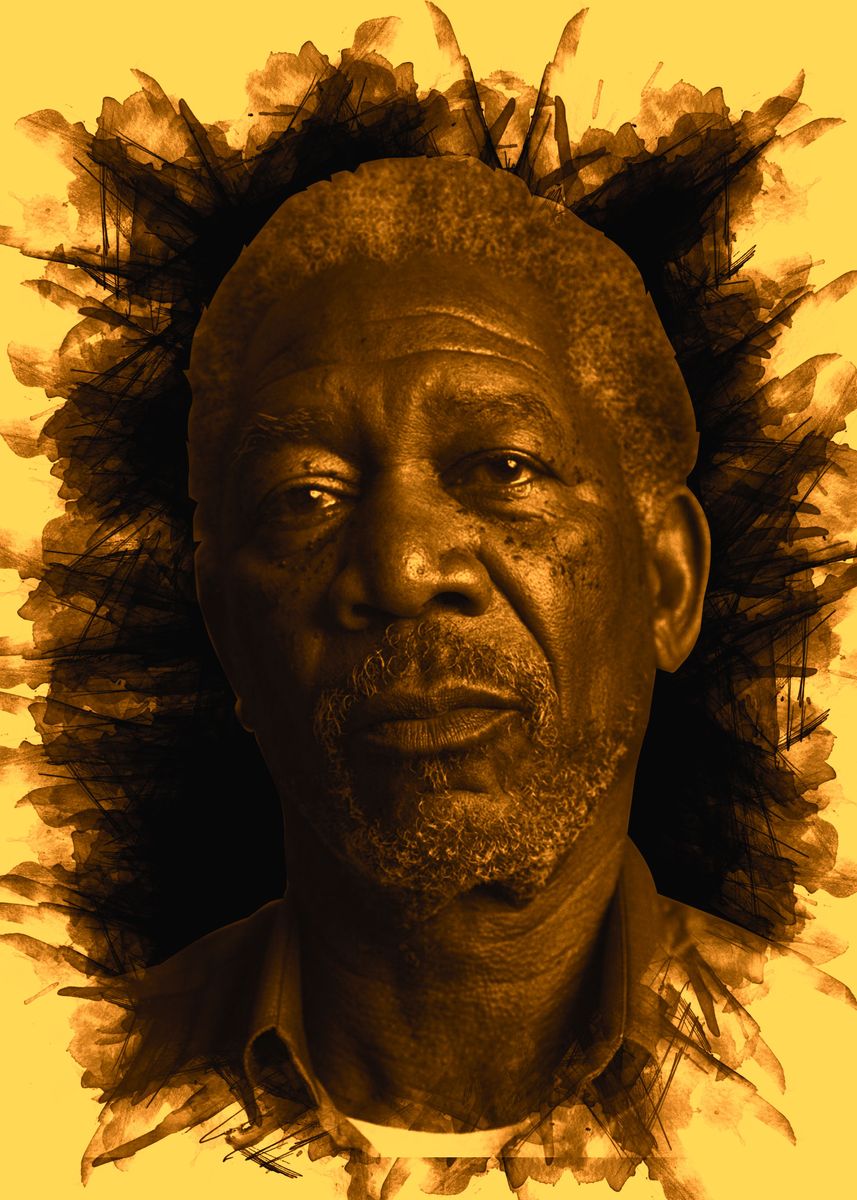 'Morgan Freeman' Poster by Defi Saul | Displate