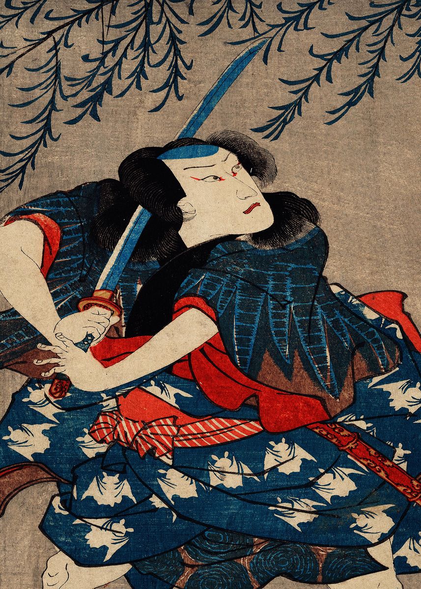 'Samurai Under A Tree' Poster, picture, metal print, paint by Cozyguru ...