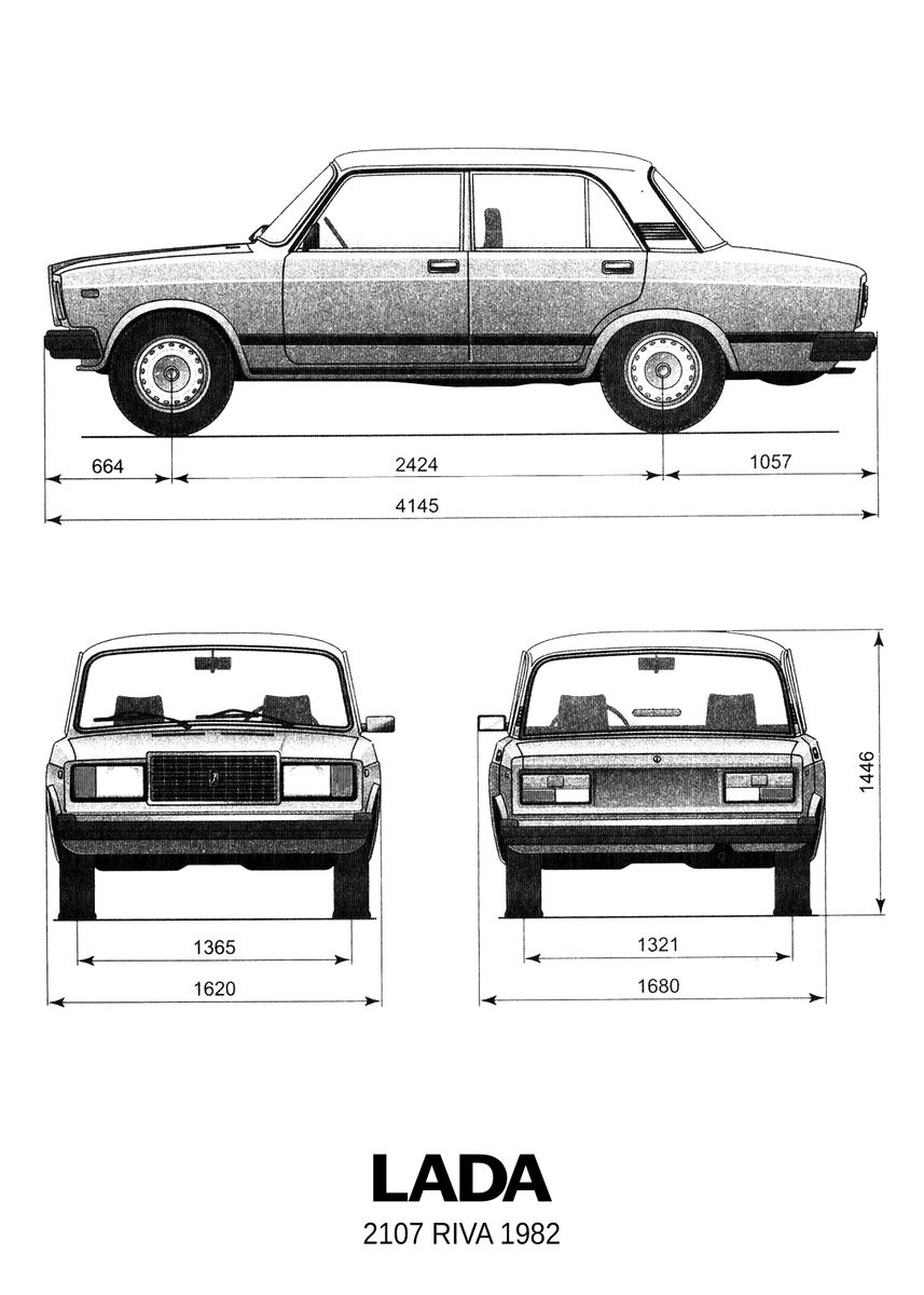 'BNW Lada 2107 Riva 1982' Poster, picture, metal print, paint by DAVID ...