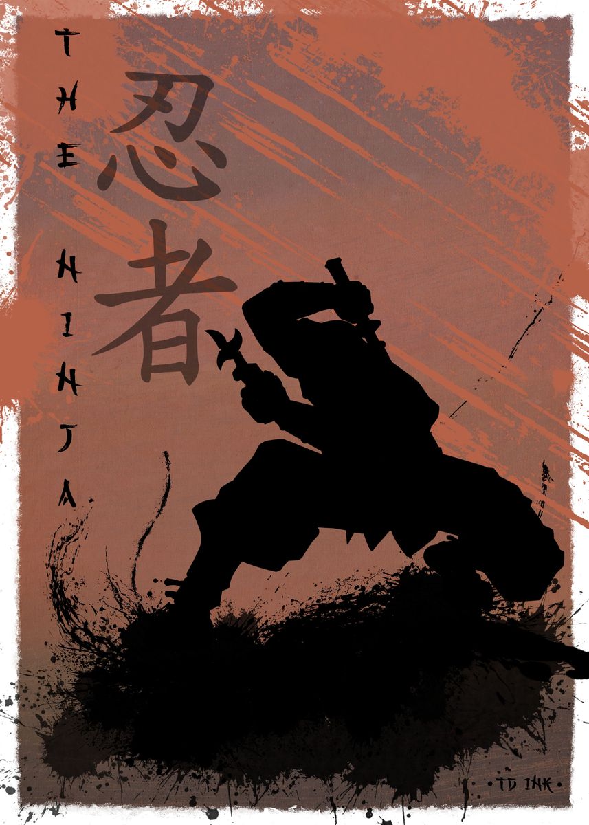 'Crouching Ninja' Poster, picture, metal print, paint by Schattenjager ...