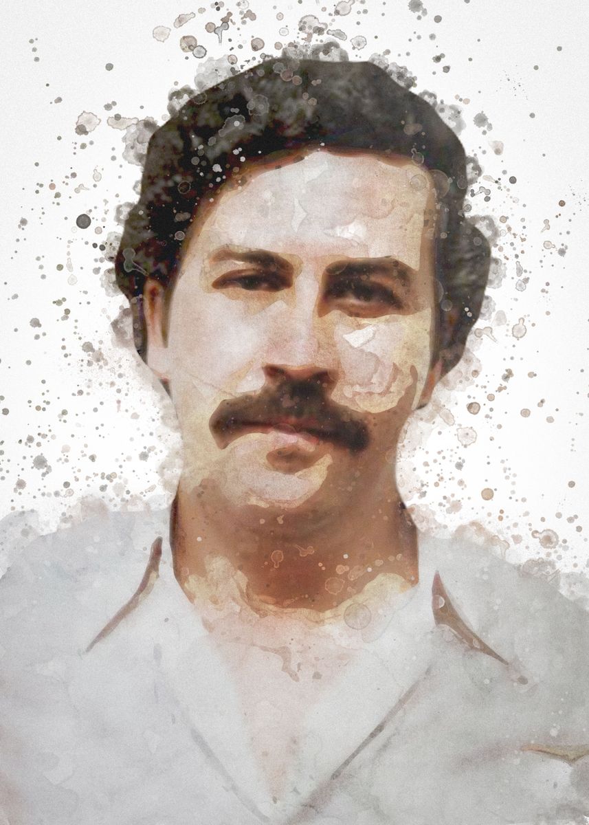 'Pablo Escobar portrait' Poster by Kitty Kit | Displate