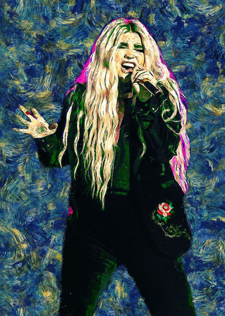 'Kesha' Poster, picture, metal print, paint by TI KI | Displate