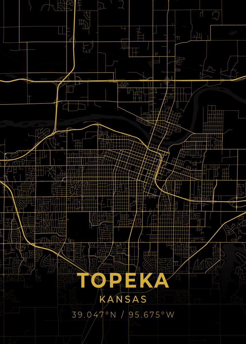 'Topeka Kansas' Poster, picture, metal print, paint by Conceptual ...
