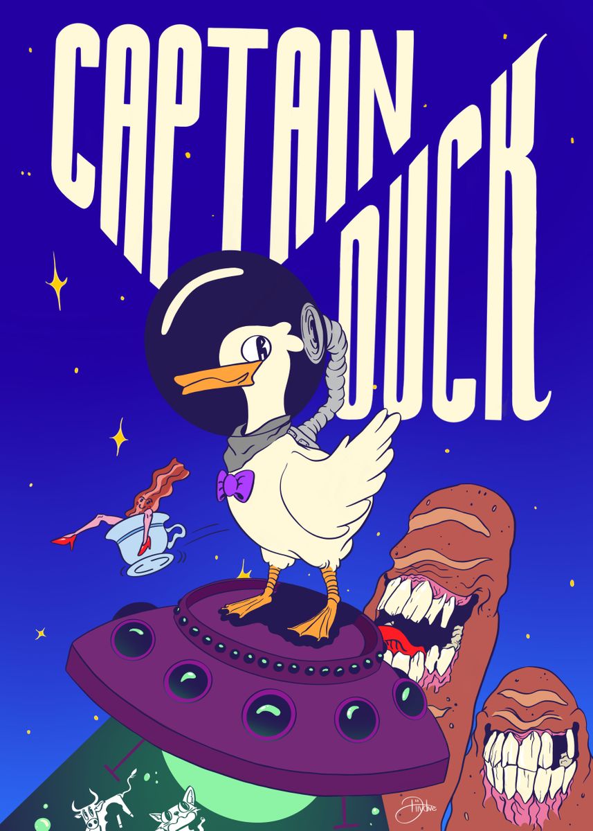 'Captain Duck' Poster by Diivolve | Displate