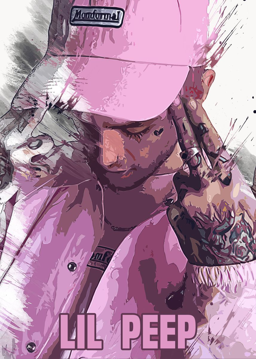 'lil peep poster 1' Poster, picture, metal print, paint by Muhammad ...