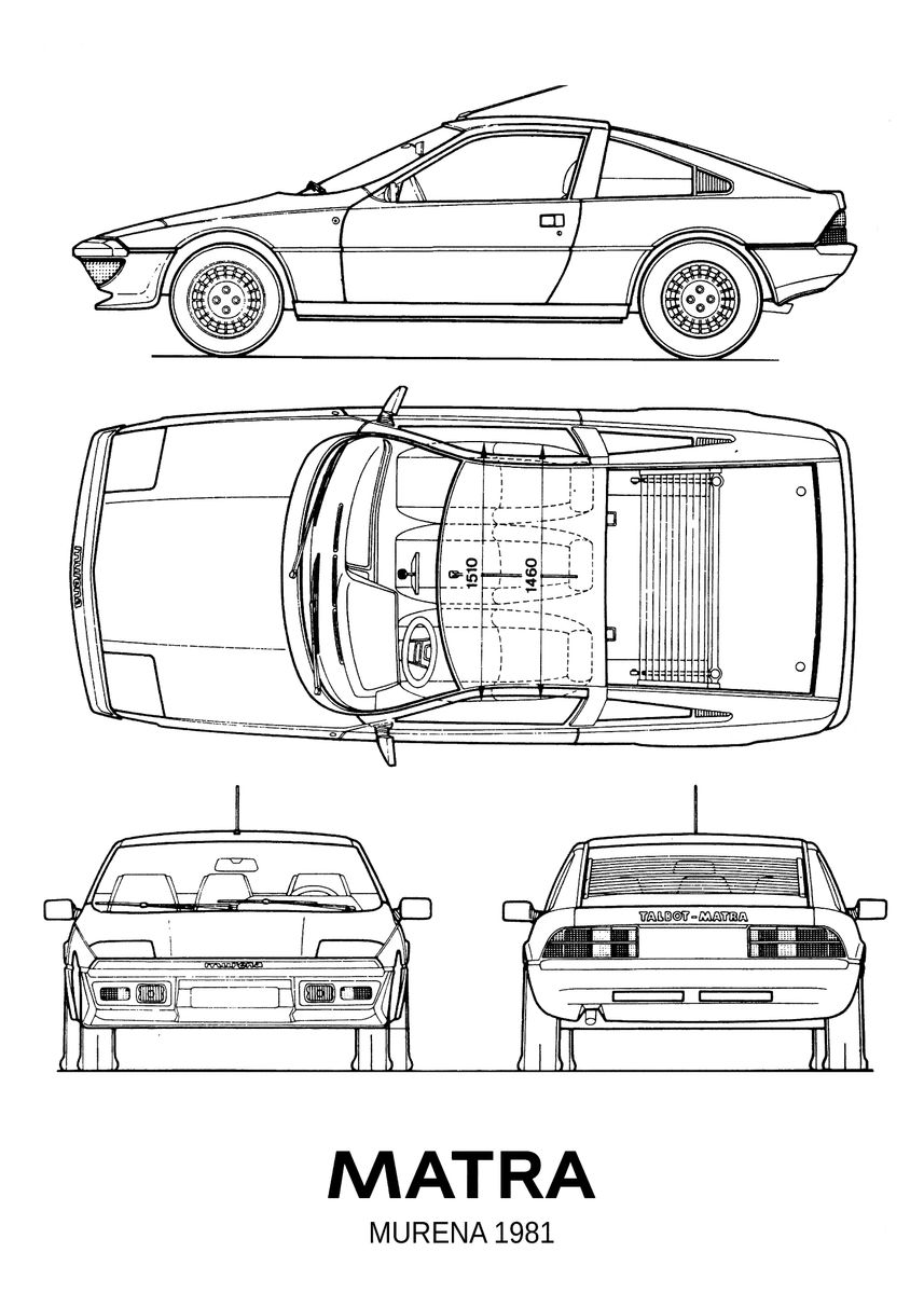 'BNW Matra Murena 1981' Poster, picture, metal print, paint by DAVID ...