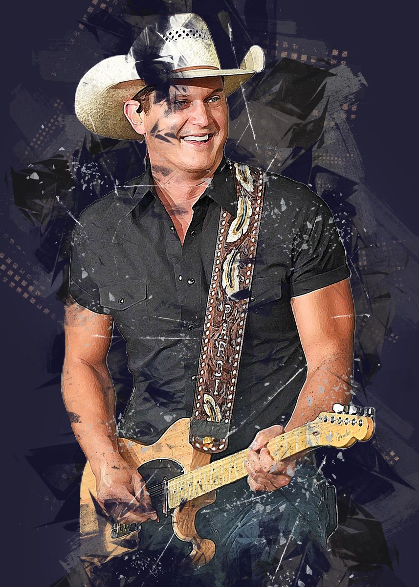 'Jon Pardi' Poster, picture, metal print, paint by Franklin Ruben ...